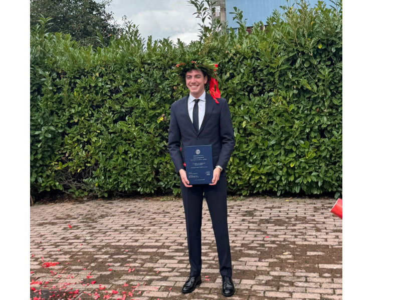Auguri a Paolo Sagarese: 110 e lode e menzione per la laurea in Ingegneria